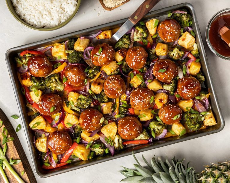 Sheet Pan Hawaiian Meatballs - Veal.org